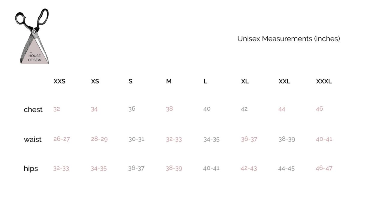 Size Chart | The House of Sew